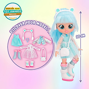 Cry Babies BFF Kristal Fashion Doll with 9+ Surprises Including Outfit and Accessories for Fashion Toy, Girls and Boys Ages 4 and Up, 7.8 Inch Doll