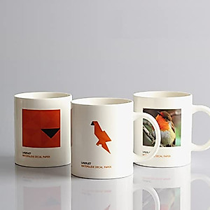 Sunnyscopa Waterslide Decal Paper for LASER Printer - CLEAR, US LETTER SIZE 8.5"X11", 20 SHEETS, Personalized Water Slide Transfer Transparent Printable paper - DIY Custom for Tumblers, Glasses, Mug