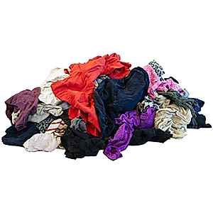 Recycled Colored T-Shirt Rags - 18" x 18" - 40 Pounds - by RagLady