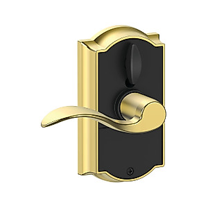 SCHLAGE Touch Camelot Lock with Accent Lever (Bright Brass) FE695 CAM 605 ACC