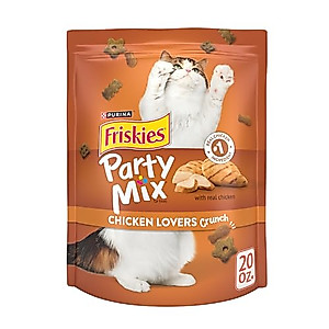 Purina Friskies Cat Treats, Party Mix Chicken Lovers Crunch - 20 Ounce (Pack of 1)