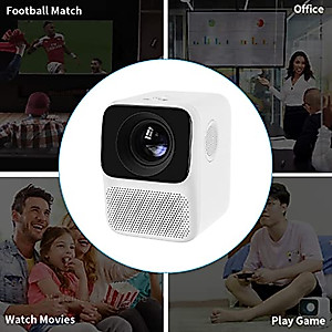n/a T2 Max Projector 1080p Mini Led Portable WiFi Full Projector 4k 1920 * 1080p Keystone Correction for Home (Color : D)