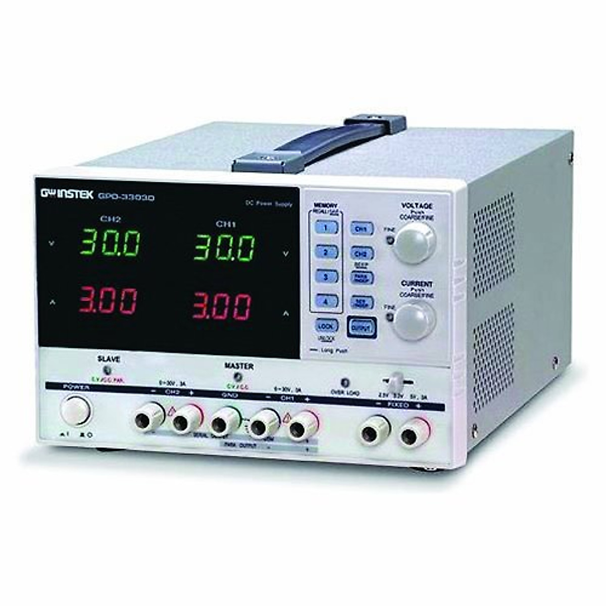 Instek GPD-3303D 195W Triple-Output Programmable Linear DC Power Supply 30V DC, 3 Amp, 100mV, 10-milliamp Resolution
