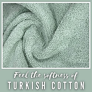 Monogrammed Bath Sheet Towels for Bathroom, Hotel, Spa, Pool, Super Soft, Highly Absorbent Turkish Towel 100% Cotton Oversized 40 x 80 Extra Large Jumbo Decorative Personalized Bath Sheets, Green