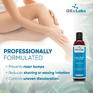 Razor Bump Treatment - Prevents Irritation and Ingrown Hair after Shaving, Waxing or any Hair Removal - Works on Face, Underarms, Legs, Bikini - 6 fl oz