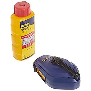 IRWIN STRAIT-LINE Chalk Line, Speedline Reel, Red, 100 ft. (1932885),2 Piece Set