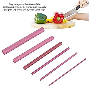 6pcs 3000 Grits Ruby Sharpening Stone Cylindrical Whetstone Sharpener Professional Knife Polishing Grinding Tool, 2~10mm