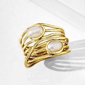 Ross-Simons Gemstone Highway Ring in 18kt Gold Over Sterling