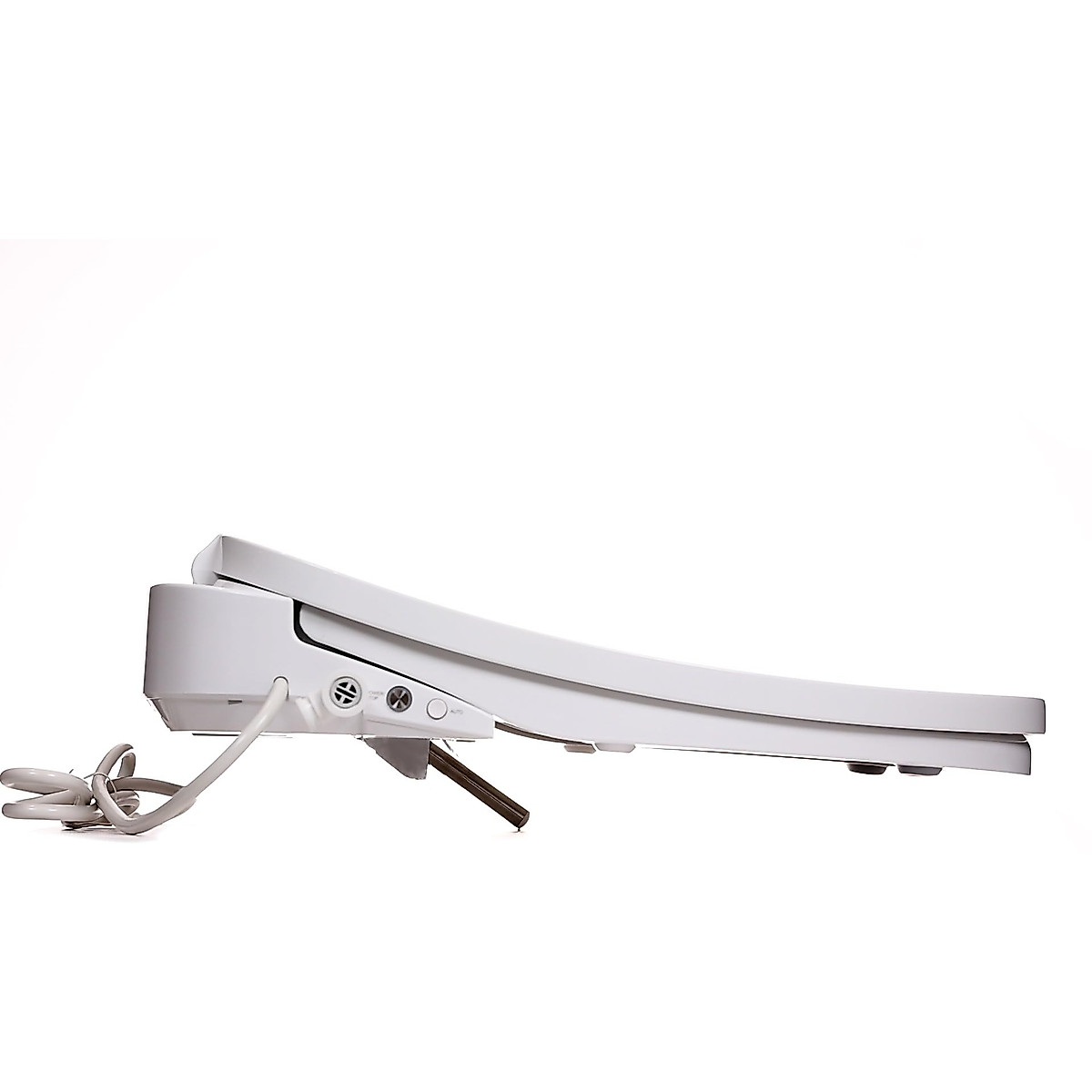 Eco Nova Elongated Bidet Toilet Seat, White, Slim Profile, Stainless Steel Nozzle, Unlimited Warm Water, LED Night Light, Wireless Remote Control With Wall Mount, Sittable Lid, 4 Year Warranty