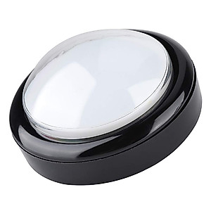 Push Buttons, 100MM LED Light Lamp Big Round Video Game Push Buttons Video Game Player Push Switch for Machine Games with Strong Wear Resistance(White)