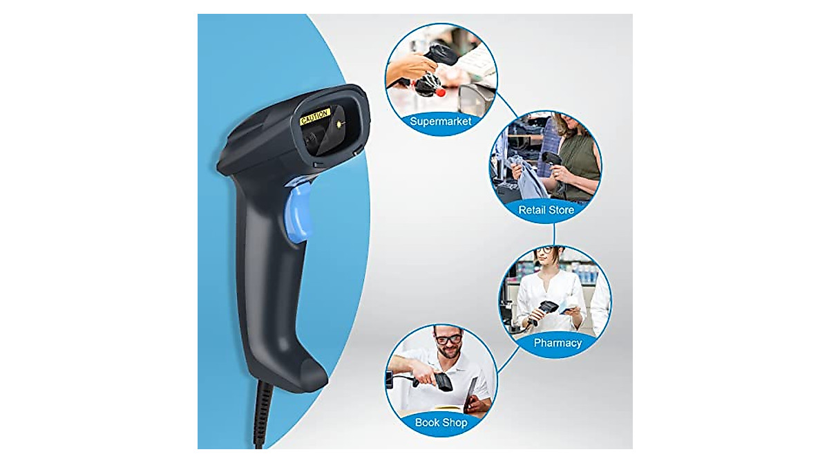 OBZ 2D Barcode Scanner - High Accuracy USB Handheld Scanner
