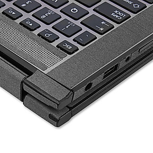 Skinomi Brushed Steel Full Body Skin Compatible with Toshiba Satellite Radius (2015, 14 inch)(Full Coverage) TechSkin with Anti-Bubble Clear Film Screen Protector