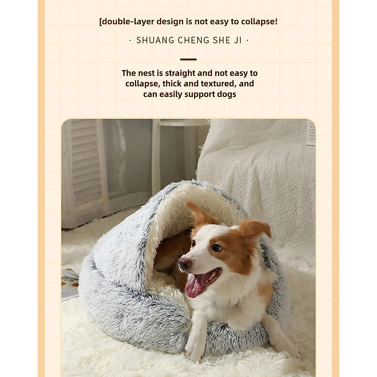 Lapcatz Nest Bed, Lapcatz Bed, Lap Catz Nest Bed, Semi Enclosed Pet Nest, Covered Warm Cat Bed, Cat Beds for Indoor Cats Cave and Calming Dog Beds, Removable Washable Non Slip Bottom (Gray, 23.6in)