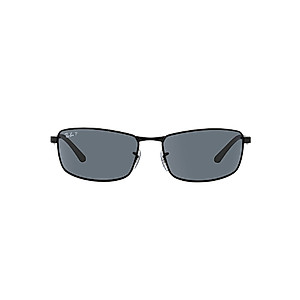 Ray-Ban RB3498 Sunglasses + Vision Group Accessories Bundle (Matte Black/Grey Polarized (006/81), 61, Millimeters)