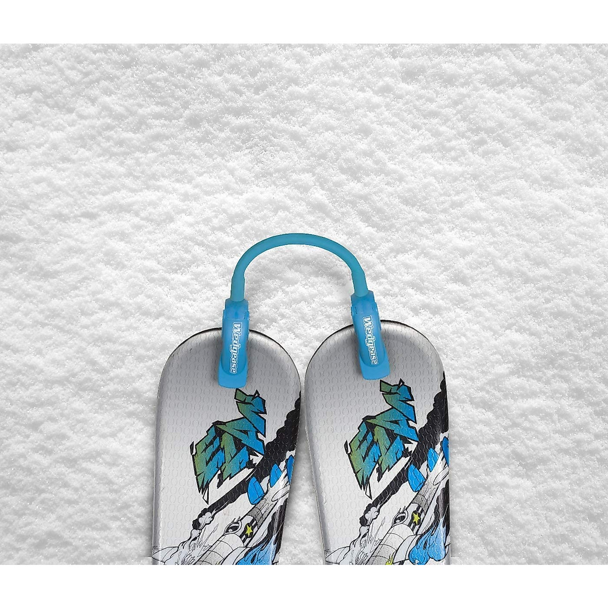 Launch Pad Wedgease Ski Tip Connector - Teaches Speed Control, Making a Wedge, Basic Turning - Portable and Durable - Perfect for Beginners (Blue)