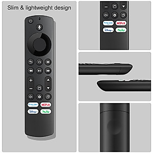 IDGPUW Replacement Voice Remote for Insignia, Toshiba, Pioneer Smart TV, Compatible with Fire Smart TV