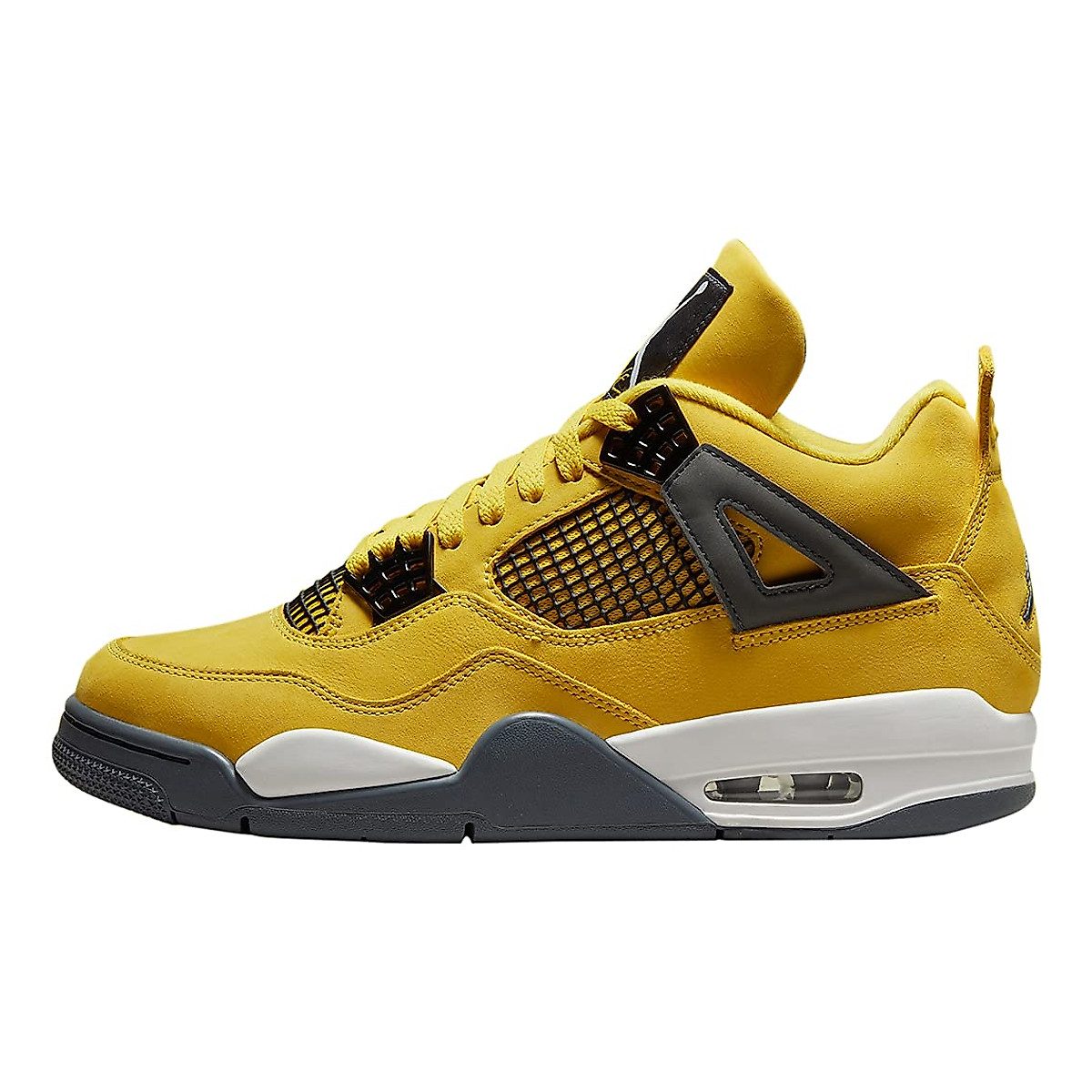 Nike Jordan Mens Air Jordan 4 Retro CT8527 700 Lightning 2021 - Size 9.5, Tour Yellow/Dark Blue Grey