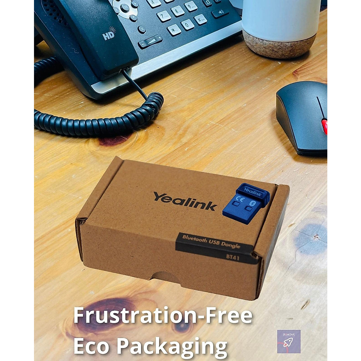 GTW Bundle Yealink BT41 USB Bluetooth Dongle Yealink IP Phones T27G, T29G, T46G, T48G, T41S, T42S, T46S, T48S, T53, Global Teck Microfiber Cloth Included