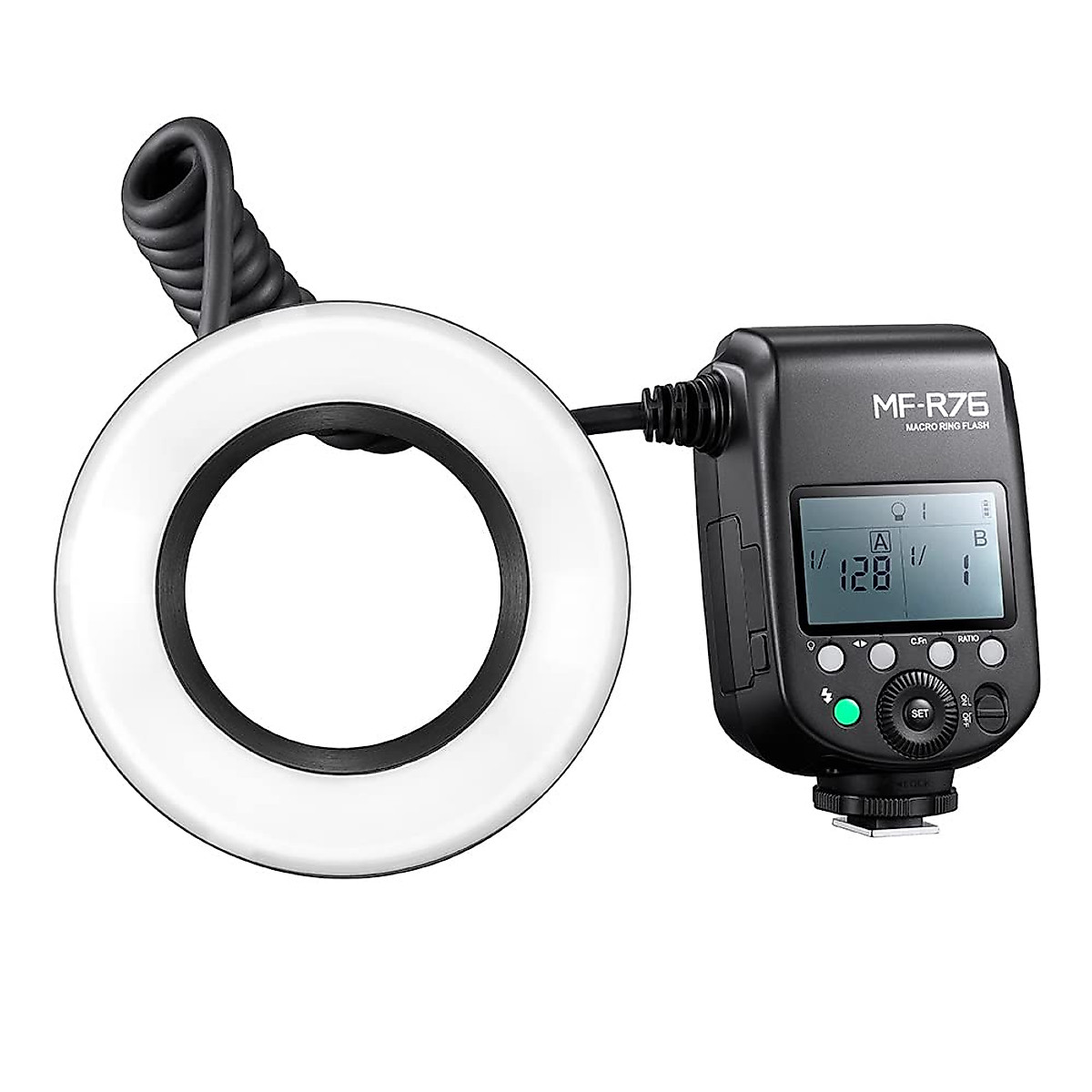 Godox MF-R76 Macro Ring Flash 5000K Ring LED Light Speedlite Flash Light for Canon Nikon Sony and Other DSLR Cameras