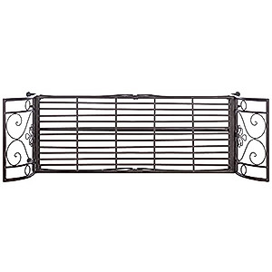 Safavieh PAT5016B Outdoor Collection Adina Rustic Brown Wrought Iron 51-inch Garden Bench