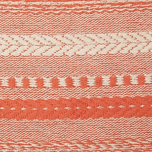 DII Farmhouse Braided Stripe Table Runner Collection, 15x72 (15x77, Fringe Included), Spice