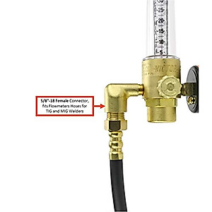 VICTOR Flowmeter Regulator for Argon, Argon/CO2 and Helium. For TIG and MIG Welders, Model: GRF400-580