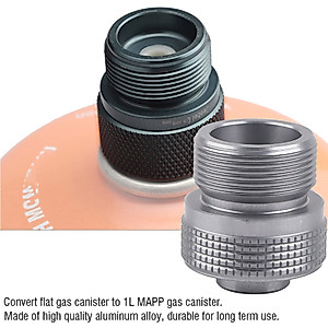 Camping Stove Adapter 1L Small Input and Lindal Valve Output Outdoor Gas Canister Valves to 1L MAPP Gas Adaptor