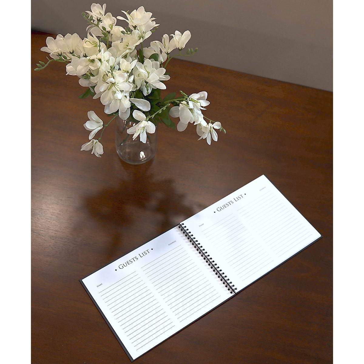 Iconikal Hardcover 1,260 Name Guestbook, Charcoal, 10 x 8 inches Record Guests Names Address Contact Information from Special Occasions