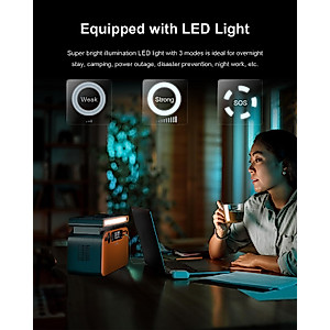 CTECHi Portable Power Station 500W LiFePO4 Battery Generator, 518 Wh/162000 mAh Energy Storage Pure Sine Wave Power Supply, AC/DC/USB-C/PD Car Charger Outputs for Camping Emergency Backup