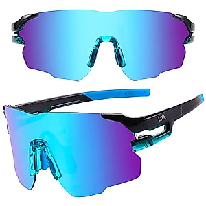 EYFA Sports Baseball Polarized Sunglasses, UV400 Protection Sun Glasses For Kids Men Women Youth Cool Polarized Sunglasses (sky blue)