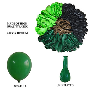 HYOWCHI Miner Crafting Birthday Party Supplies - 115 Pcs Miner Crafting Balloon Garland Arch Kit, Green Brown Balloon Arch Decorations For Video Game Theme Miner Crafting Party Decorations Backdrop