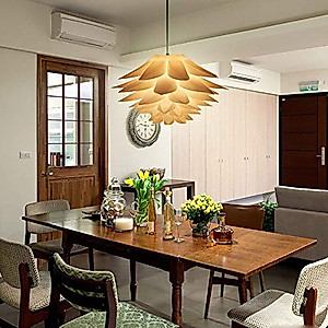 DIY Kit Lotus Chandelier IQ PP Pendant Lampshade Suspension Ceiling Pendant Chandelier Light Shade Lamp for Holiday,Living Room,Bedroom,Study,Dining Room Decor Lighting