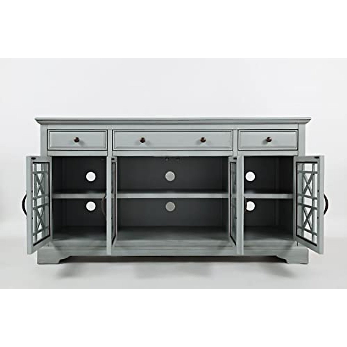 Jofran 375-60 Craftsman 60" Media Unit, 60"W X 19"D X 32"H, Earl Grey Finish, (Set of 1), 60''