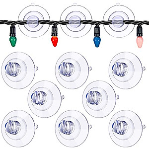 Saintrygo Christmas Light Suction Cup Mini Window Suction Hook Hanging Light Clip Xmas Suction Cup Clip No Tool Required for Christmas Decoration (100 Pieces)