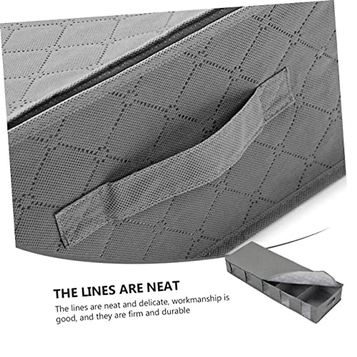 STOBAZA 1pc box Container Bed Bins Storage Quilt Dividers Capacity Clothes Gray Under Bags Non-woven Zipper and Shoe Divider Cloth for with Toys Clothing Practical Case