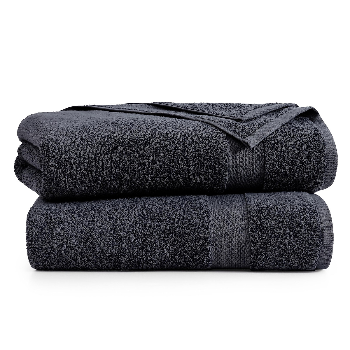 LANE LINEN Bath Sheets Bathroom Towel Set- 2 Pack 100% Cotton Extra Large Towels, Oversized Luxury Towels Set, Shower Sets for Bathroom, 35x66 - Black