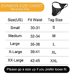 Evankin Mens Sexy Lace Thong See Through Funny Buckle G-Strings Underwear Bulge Pouch Gay Jockstrap(Black,XL)