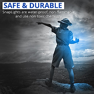 Cyalume Glow Sticks Military Grade Lightstick - Premium Blue 6” SnapLight Emergency Chemical Light Stick with 8 Hour Duration (Bulk Pack of 20 Chem Lights)
