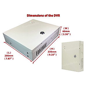 Evertech 16 Channel 12 Volt DC Output CCTV Distributed Power Supply Box for Security Camera with 18 Pcs. DC Male Pigtail