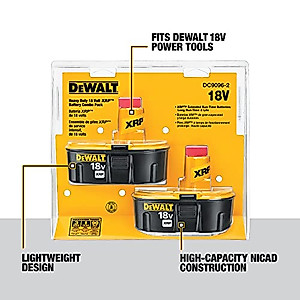 DEWALT 18V Battery, XRP, Combo Pack (DC9096-2)