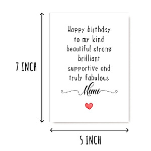LillaGifts Mimi Birthday Card - Amazing Mimi Gift - Birthday Card Mimi - Funny Mimi Card - Card For Mimi Birthday, 5x7 inches