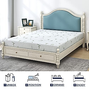 IULULU Full Size Mattress in a Box, 6 Inch Gel Memory Foam Mattress for Kids Breathable Bamboo Cover Mattress for Bunk Bed, Trundle Bed, CertiPUR-US Certified, Made in USA