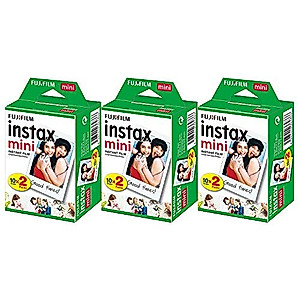 Fujifilm Instax Mini Instant Film - 60 Sheets (3 Packs of 20 Film Sheets)