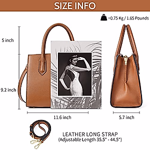 BOSTANTEN Leather Handbags for Women Designer Satchel Purses Top Handle Shoulder Crossbody Bags