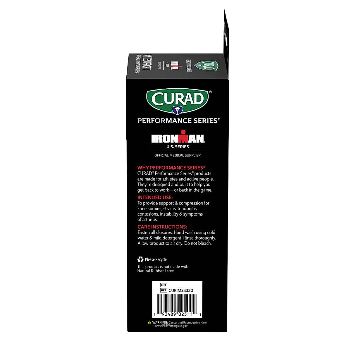 Curad Performance Series Ironman Knee Support, Adjustable with Patella Support Pad, for Tendonitis, Weak, or Injured Knees, Preventative Support for Athletes
