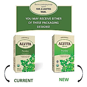Alvita Teas Organic Herbal Tea Bags, Parsley, 24 Count