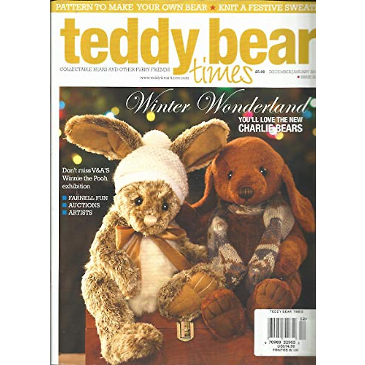TEDDY BEAR TIMES MAGAZINE, COLLECTABLE BEARS AND OTHER FURRY FRIENDS DECEMBER / JANUARY, 2018 ISSUE # 232 PRINTED IN UK ( PLEASE NOTE: ALL THESE MAGAZINES ARE PET & SMOKE FREE MAGAZINES. NO ADDRESS LABEL. (SINGLE ISSUE MAGAZINE)