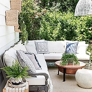 Sqodok Patio Cushion Covers 24x24, Waterproof Outdoor Cushion Covers for Patio Furniture, 4Pack Patio Cushion Slicovers Replacement Outdoor Chair Seat Cushion Covers for Wicker Chair, Ivory