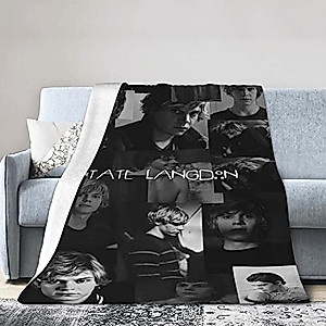 MEROHORO Evan Peters Collage Blanket (3 Sizes), Warm, Lightweight & Cozy, Super Soft & Comfy Flannel Blanket, Fleece Blanket, Microfiber Anti-Pilling Plush Blanket for Couch, Bed, Sofa, 60"x50"