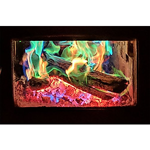 Mystical Fire Merlin’s Fire Colorant Vibrant Long-Lasting Pulsating Flame Color Changer for Indoor or Outdoor Use 0.882 oz Packets 25 Count Box